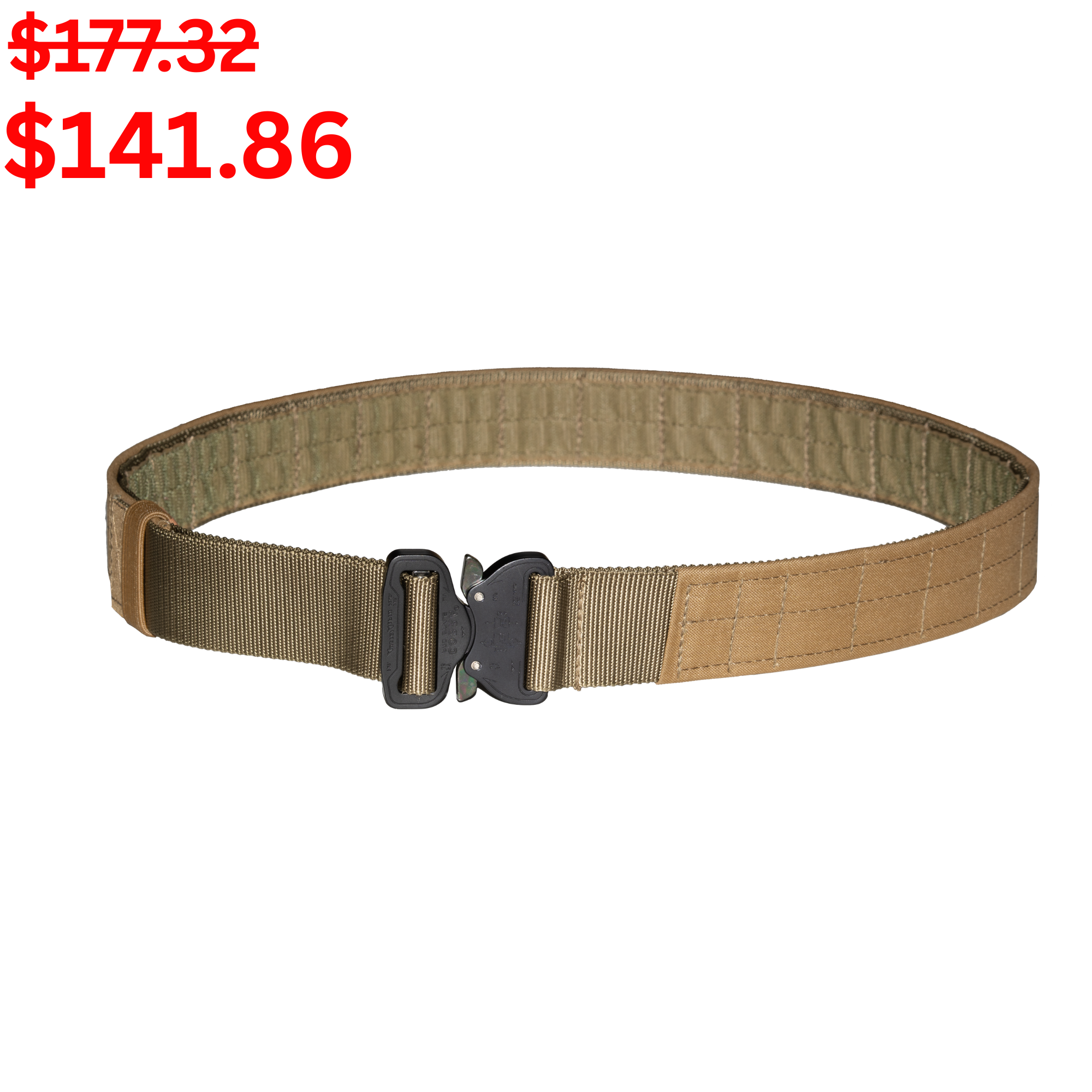 Contact Series Operator's Belt 1.75" XL, Coyote Brown with Black Cobra ...